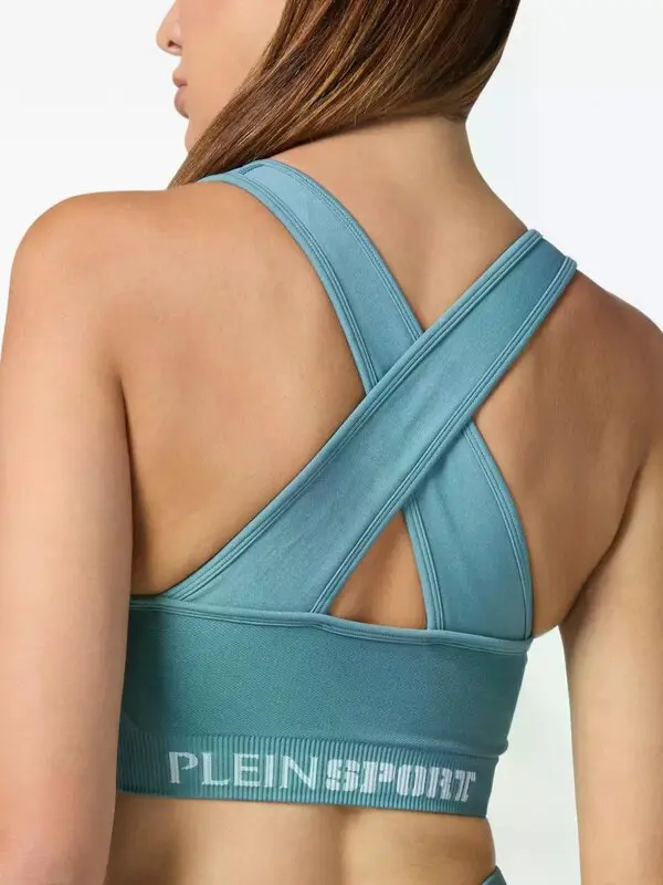 PLEIN SPORT Sleeveless Crossover Strap Top