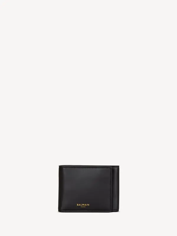 Balmain Smooth Leather Trifold Wallet