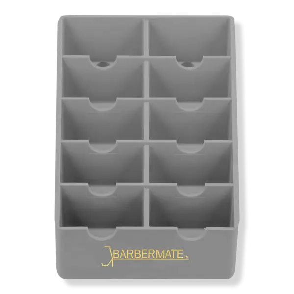 BARBERMATE Clipper Blade Organizer Rack - Silver