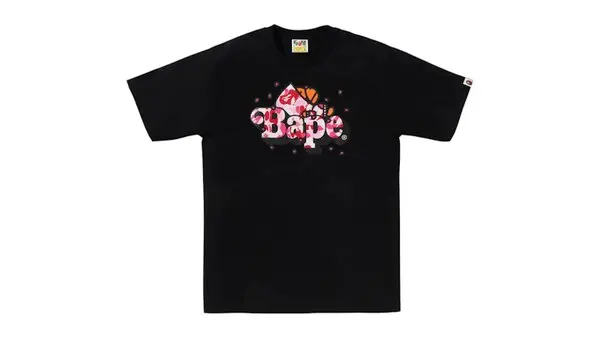 A BATHING APE Abc Sakura Camo Milo On Tee Shirt