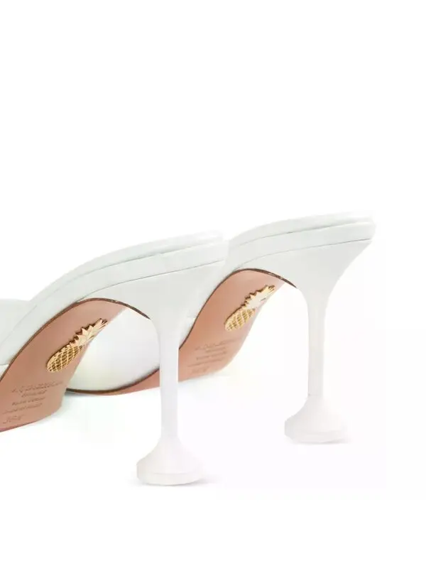 AQUAZZURA Bisous Leather Mules