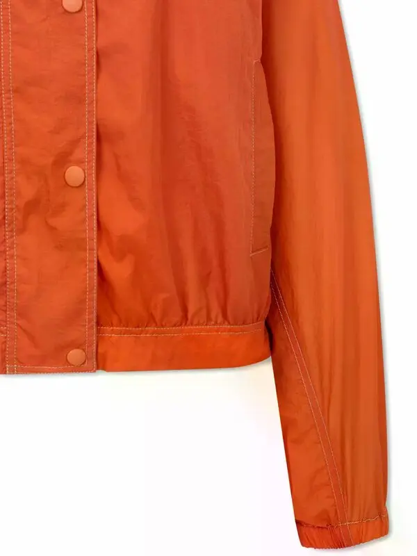 STUDIO TOMBOY Hooded Contrast-stitch Oversized Jacket