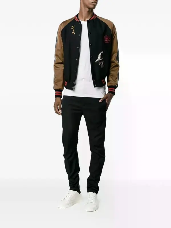 LANVIN Patch Appliqué Varsity Bomber Jacket