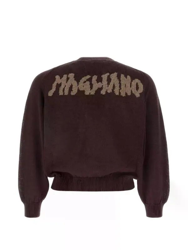 MAGLIANO Logo Intarsia Cotton Cardigan