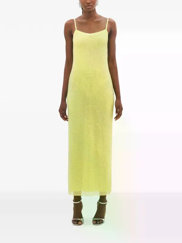 AREA Crystal-embellished Maxi Dress