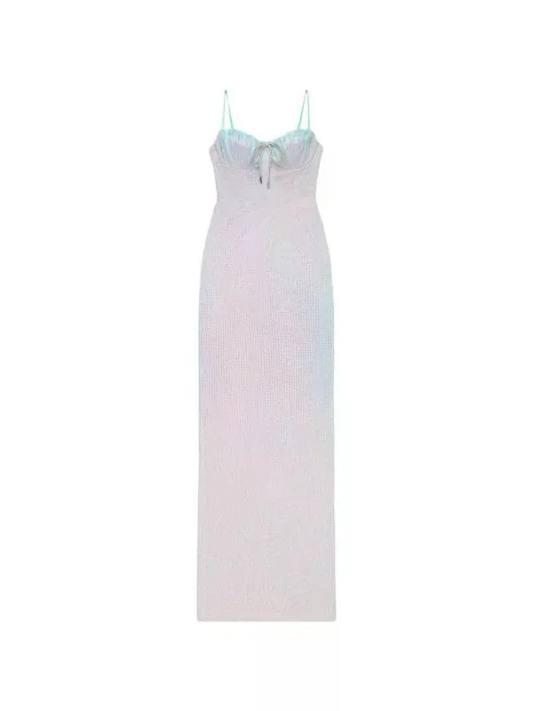 AREA Crystal-embellished Maxi Dress - Green