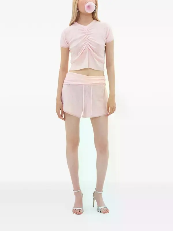 AREA Crystal-embellished Shorts