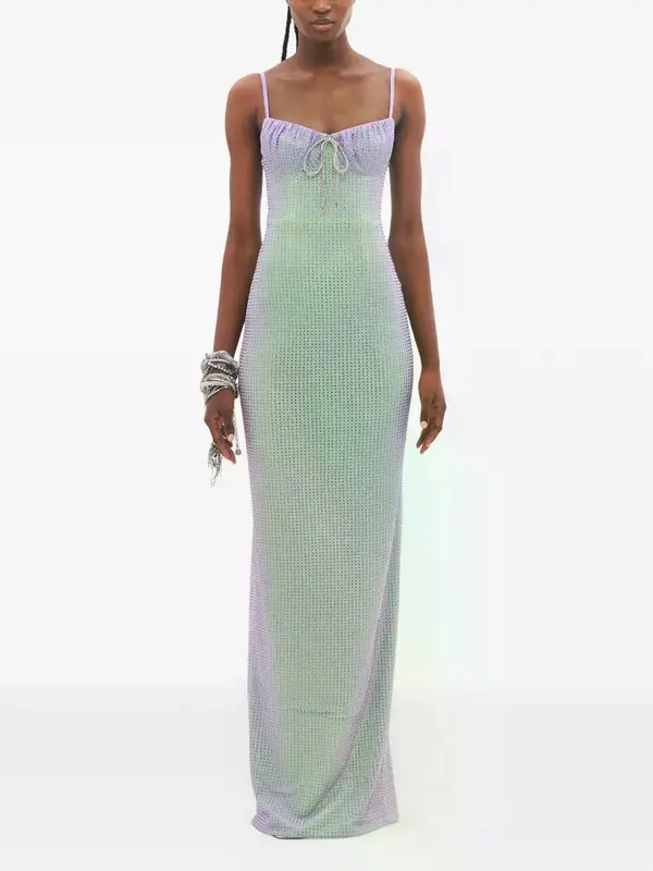 AREA Embellished Maxi Dress