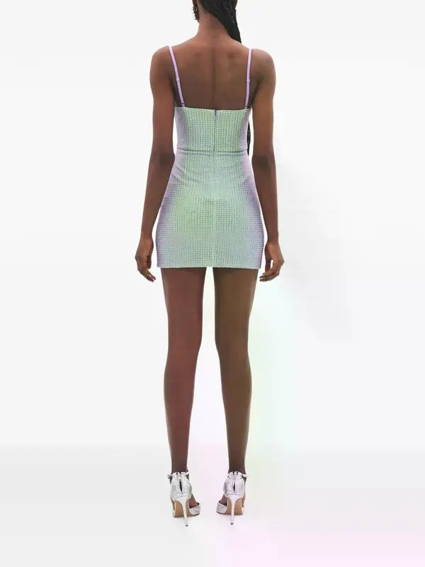 AREA Crystal-embellished Mini Dress