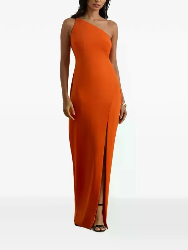 Ralph Lauren One-shoulder Slit Maxi Gown