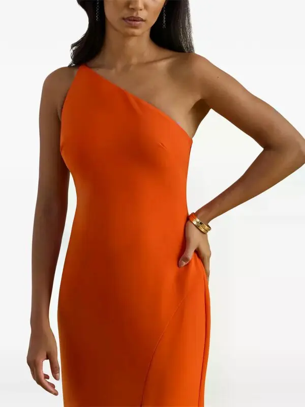 Ralph Lauren One-shoulder Slit Maxi Gown
