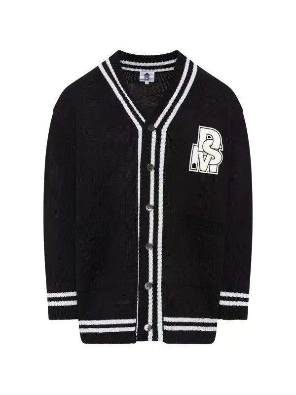 DOVER STREET MARKET Logo Patch Oversized Cardigan - Black