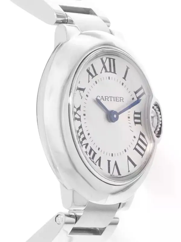 Cartier Ballon Bleu 28mm Quartz Watch With Stainless Steel Link Bracelet