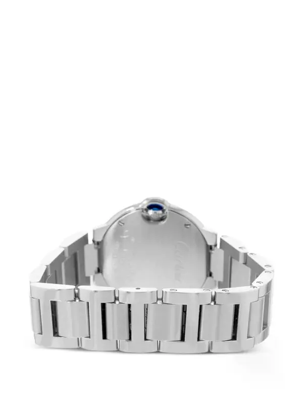 Cartier Ballon Bleu 28mm Quartz Watch With Stainless Steel Link Bracelet