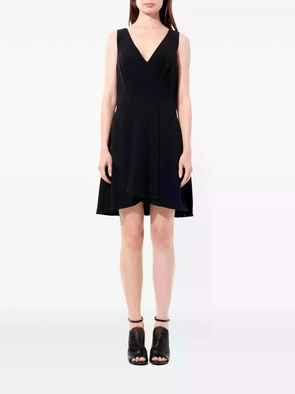 Balenciaga Sleeveless V-neck Midi Dress - Black