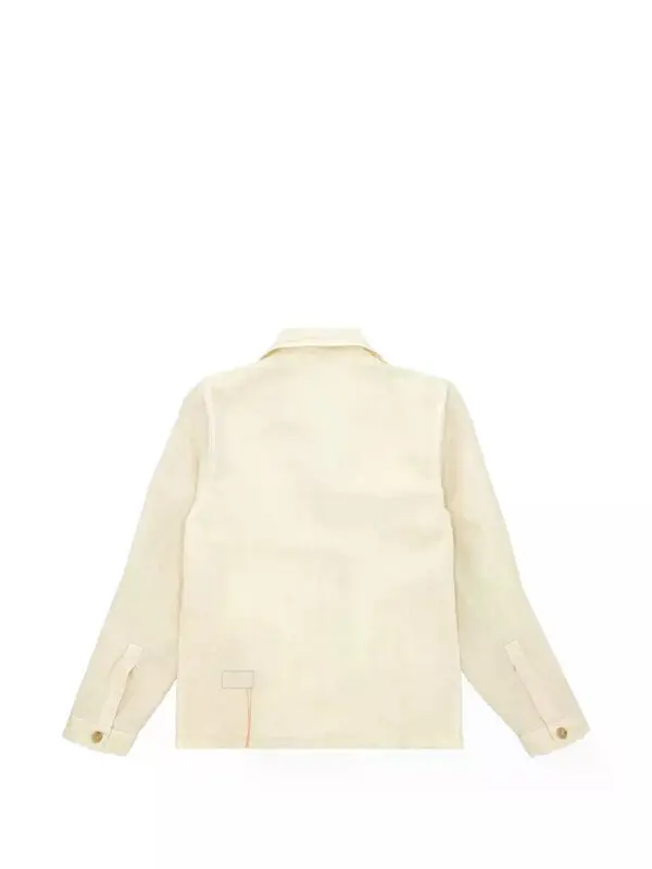 FORTELA White Linen Notch Lapel Jacket