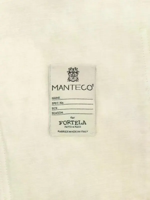 FORTELA White Linen Notch Lapel Jacket