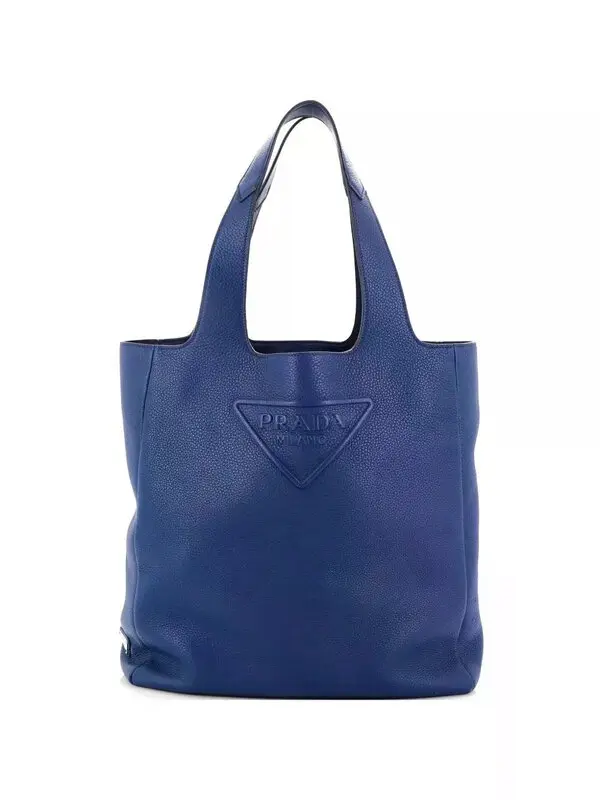 Prada Large Open Tote Bag - Blue