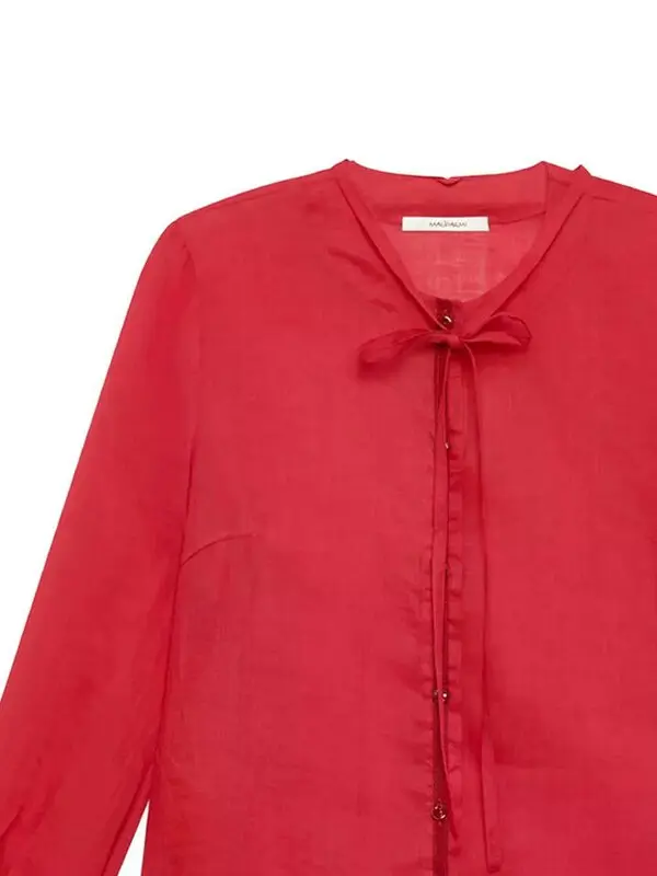 Malìparmi Ramie Tie-neck Shirt