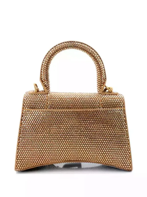 Balenciaga Hourglass Top Handle Bag Suede With Crystals Xs Crossbody Bag