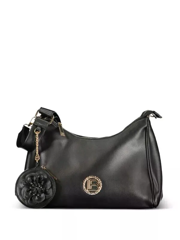 LAURA BIAGIOTTI Logo Plaque Shoulder Bag - Black