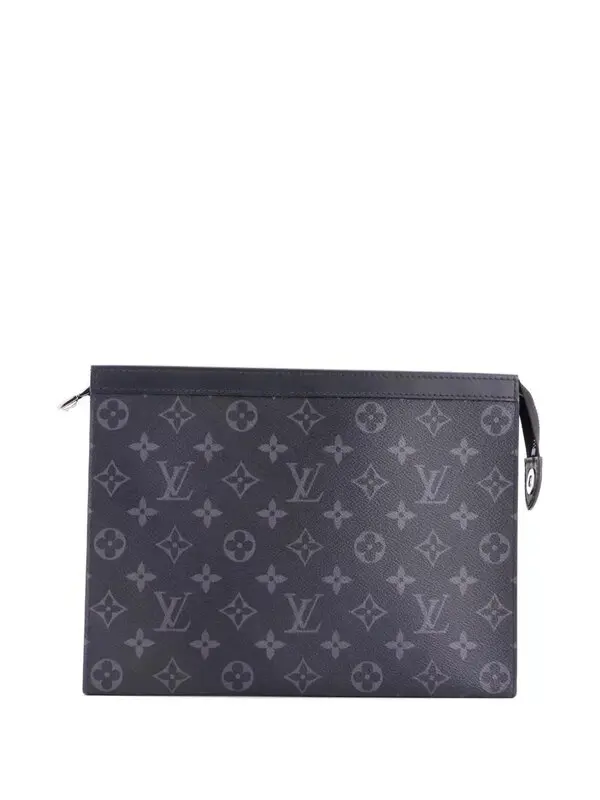 LOUIS VUITTON Monogram Eclipse Canvas Pochette Voyage Mm Clutch Bag