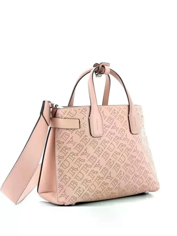 Burberry Banner Nm Perforated Leather Small Tote Bag - Neutrals