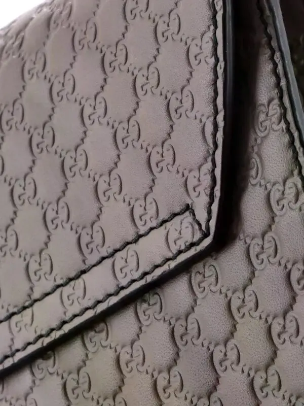 Gucci Emily Chain Flap Bag Microssima Leather