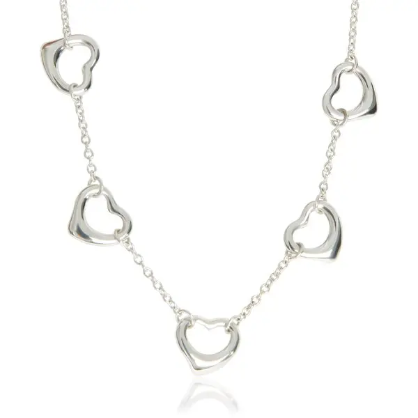 Tiffany & Co. Sterling Silver Elsa Peretti Open Heart Necklace - Sterling_silver