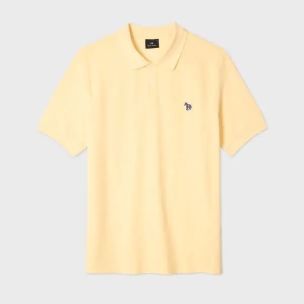 Paul Smith Pale Organic Cotton Zebra Polo Shirt - Yellow