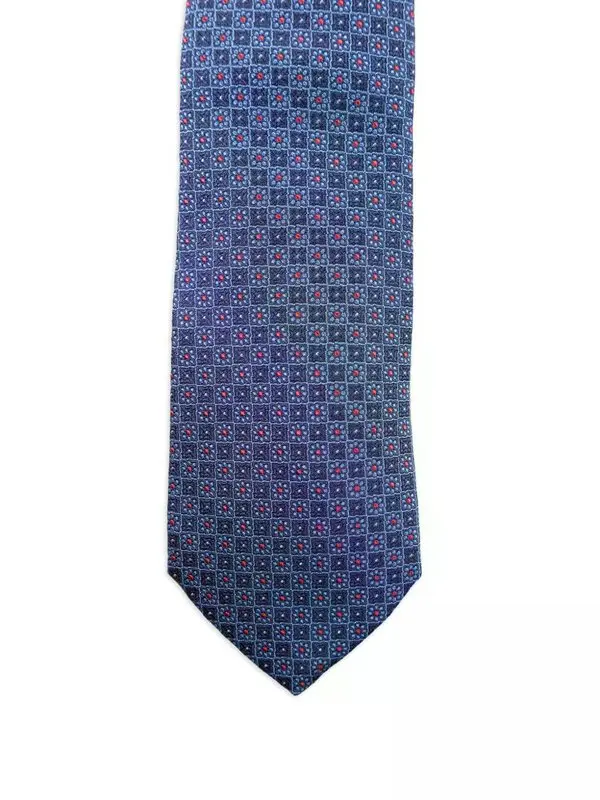 Etro Jacquard Pattern Silk Neck Tie