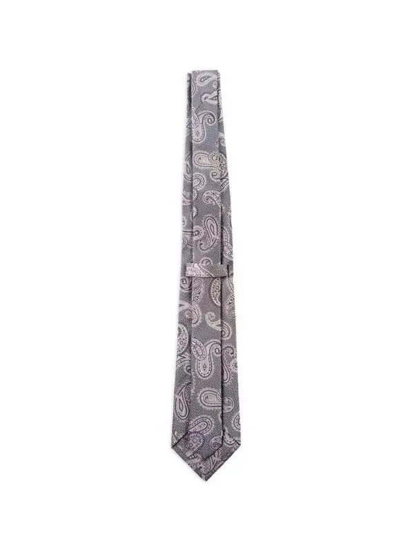 Etro Paisley Print Silk Neck Tie
