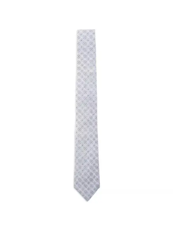 Etro Jacquard Pattern Silk Tie - Grey