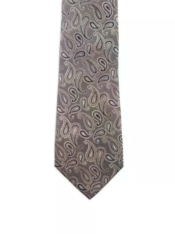 Etro Paisley Print Jacquard Silk Tie