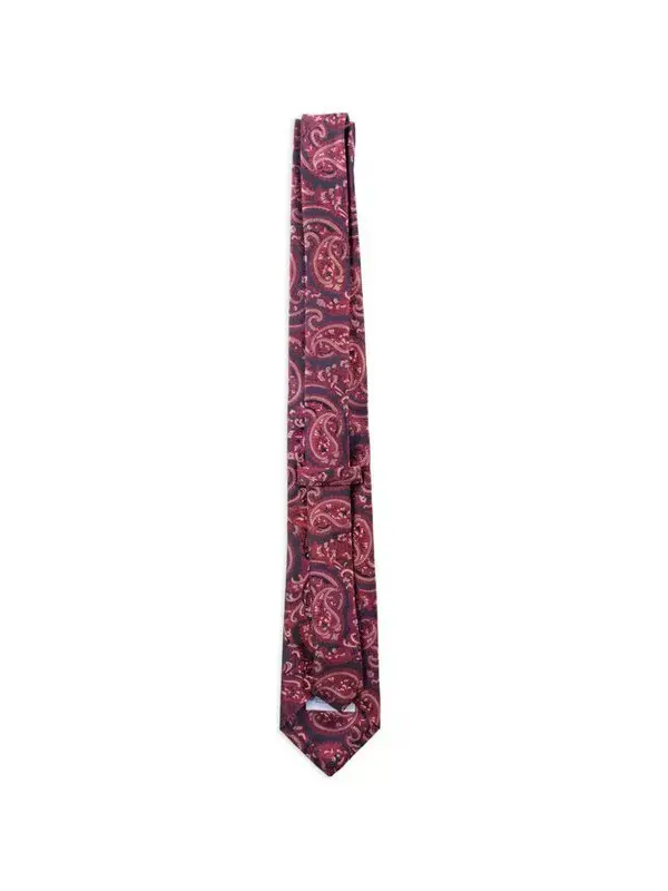 Etro Paisley Print Silk Tie