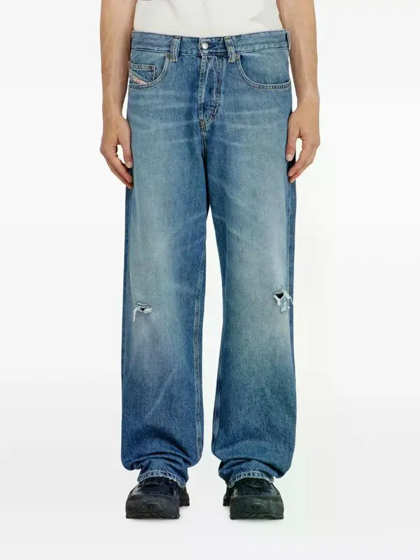 DIESEL® 2001 D-macro Relaxed-fit Denim Jeans - Blue