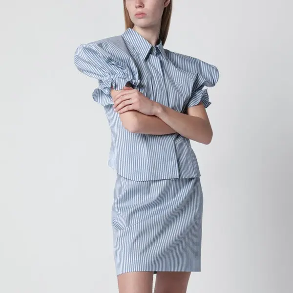 VIVIENNE WESTWOOD Dries Van Noten Striped Cotton Shirt With Wide Shoulders