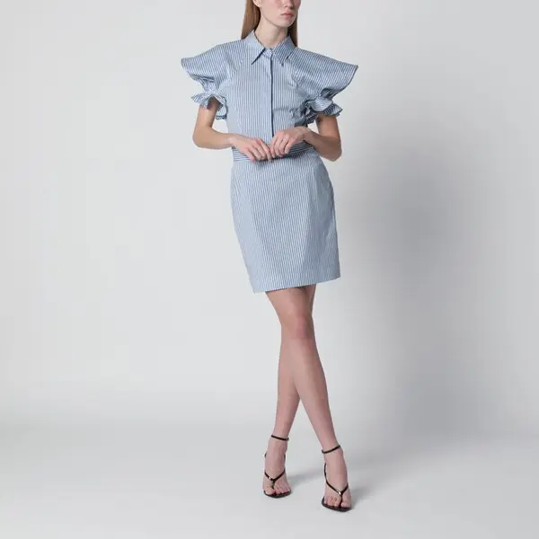 VIVIENNE WESTWOOD Dries Van Noten Striped Cotton Shirt With Wide Shoulders