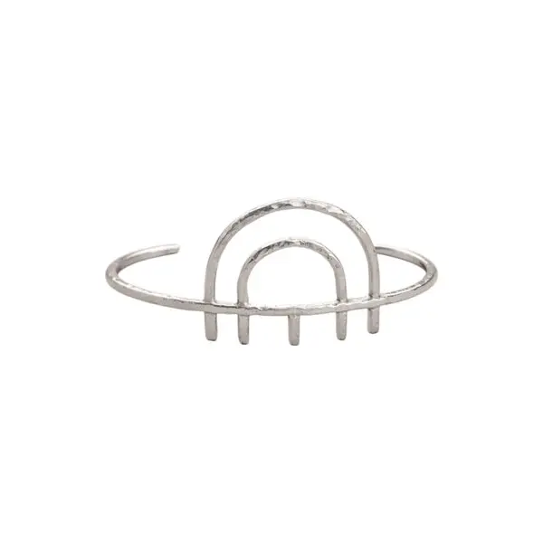 ORIAKU STUDIO Oru Bracelet, Hammered Plated Design - Silver