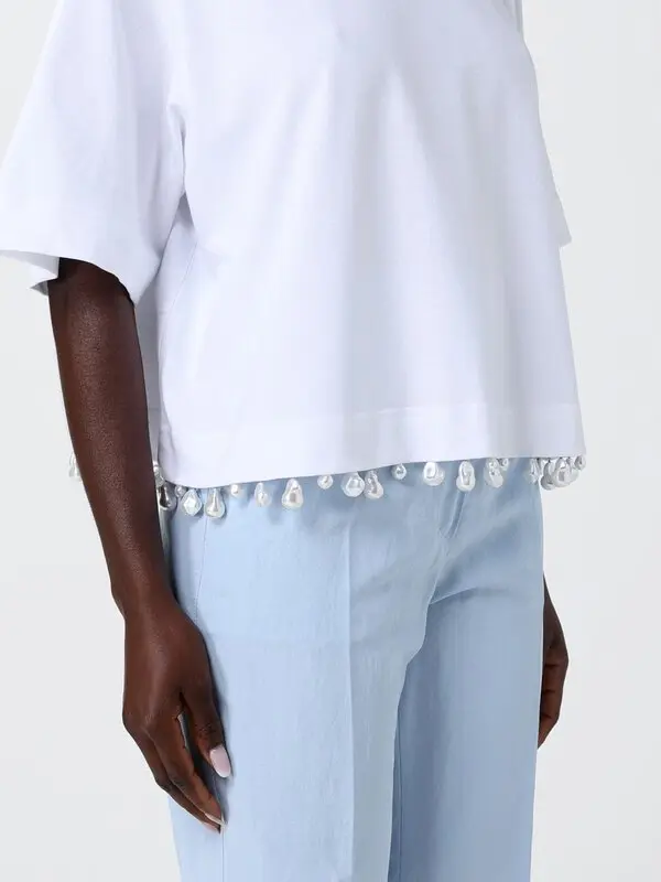 Sportmax Embellished Cotton T-shirt