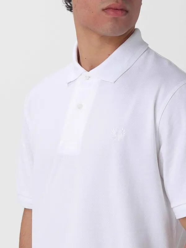 Fred Perry Cotton Polo Shirt - White