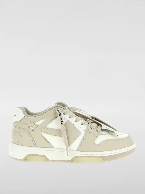 Off-White Lace-up Leather Sneakers - White