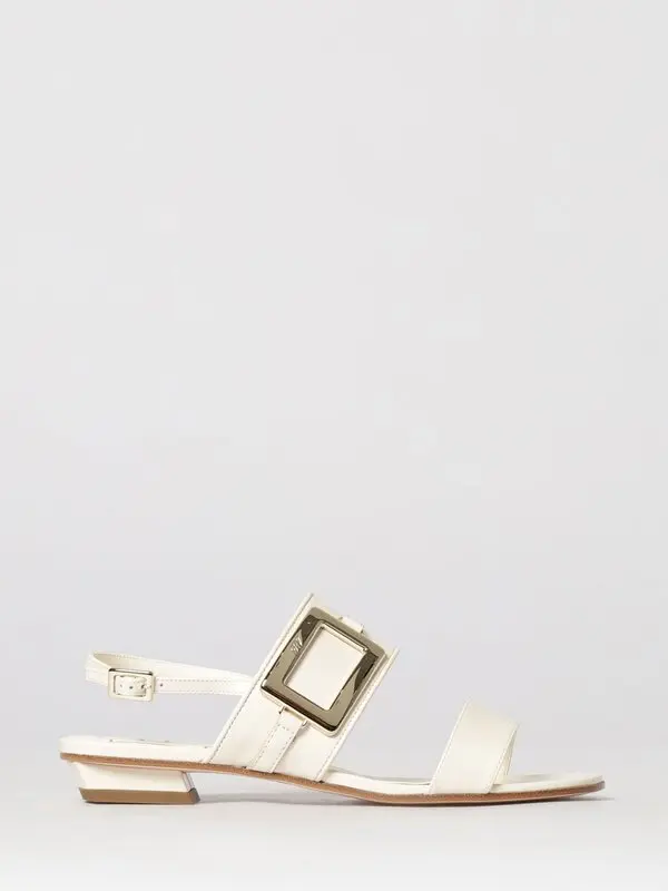 ROGER VIVIER Heeled Slingback Sandals - Yellow Cream