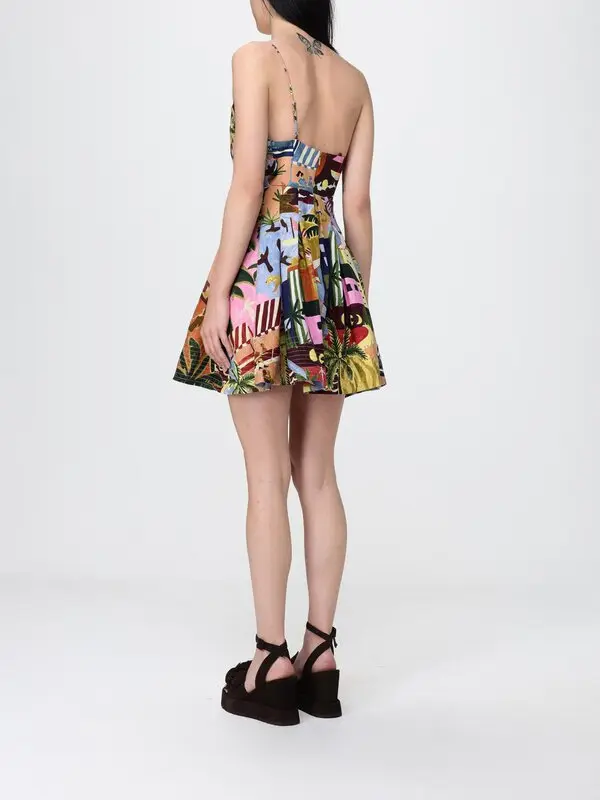 Farm Rio Printed One-shoulder Mini Dress