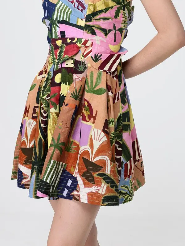 Farm Rio Printed One-shoulder Mini Dress