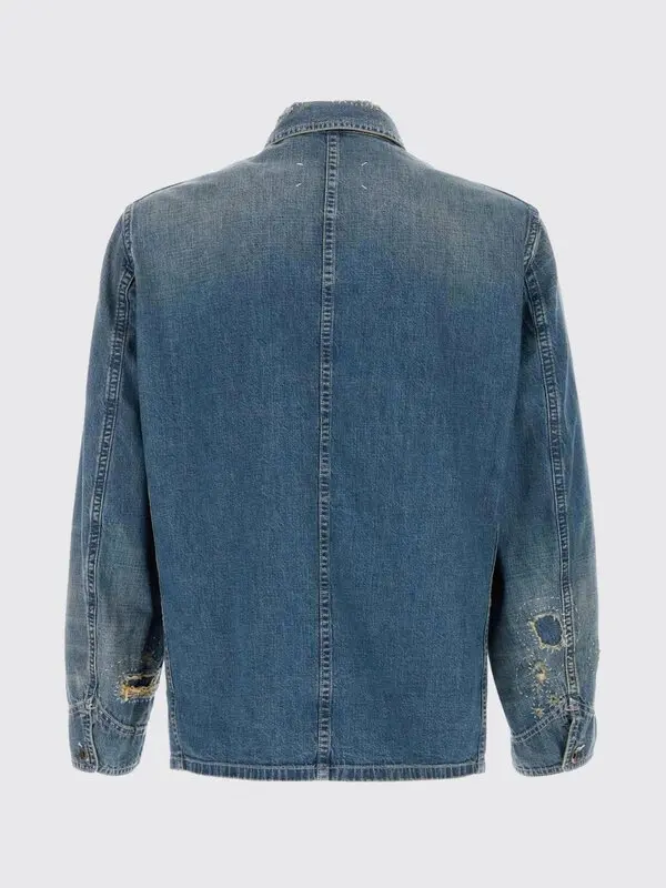 MAISON MARGIELA Distressed Denim Jacket - Blue