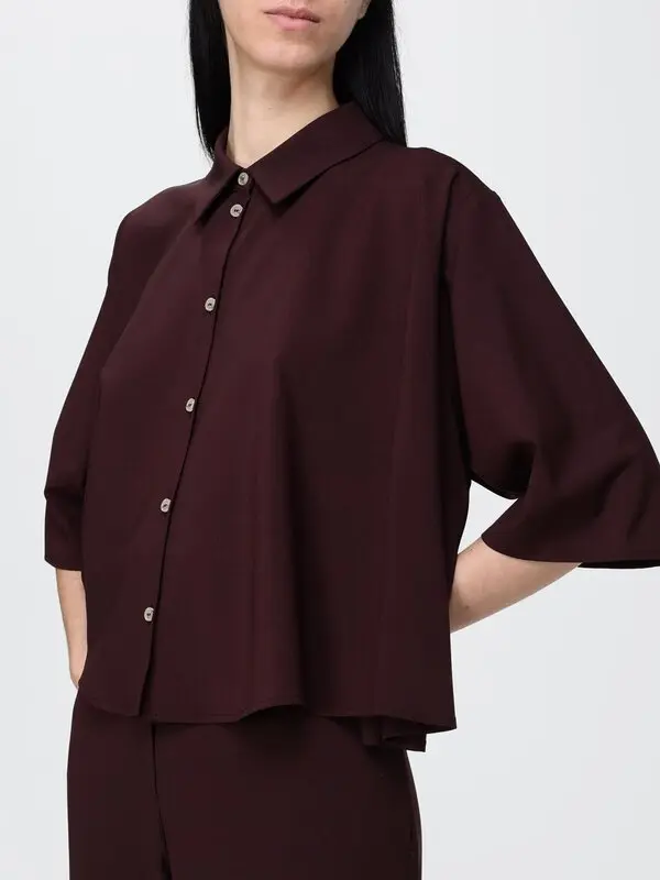 ALYSI Virgin Wool Casual Shirt - Violet