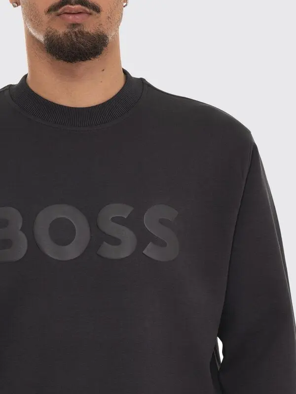 BOSS Sweatshirt With Logo Detailing - Blue
