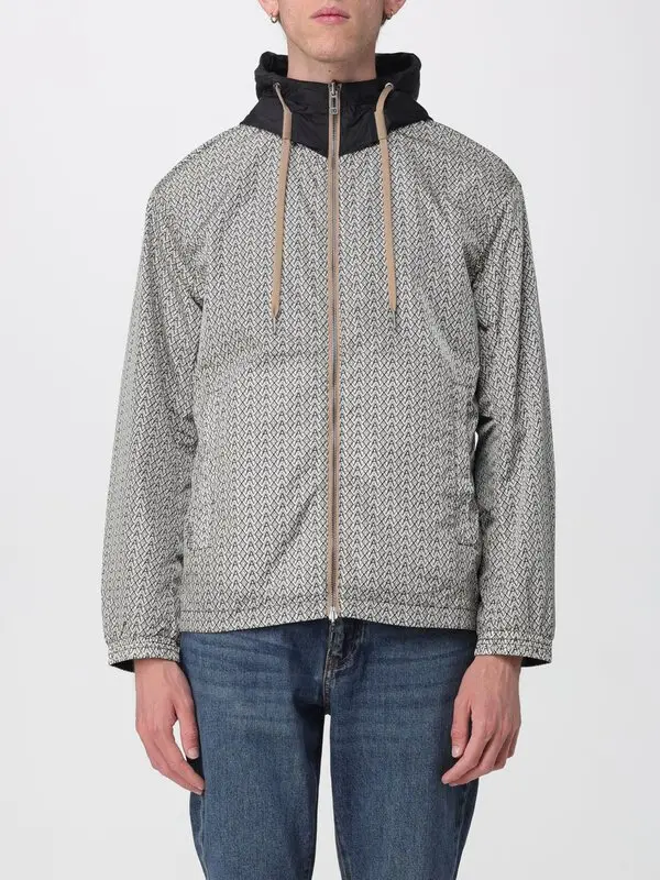 Armani Exchange Reversible Windbreaker With Hood - Cream