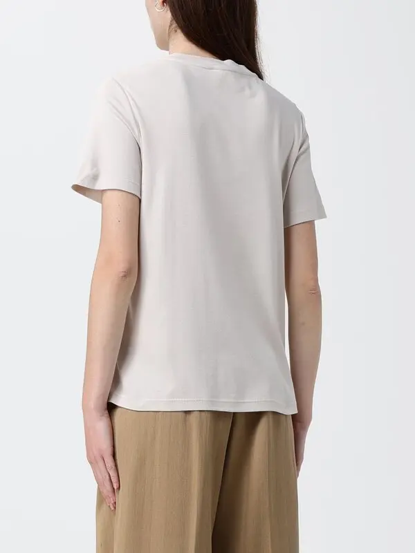 Max Mara Embellished Cotton Blend T-shirt - Grey